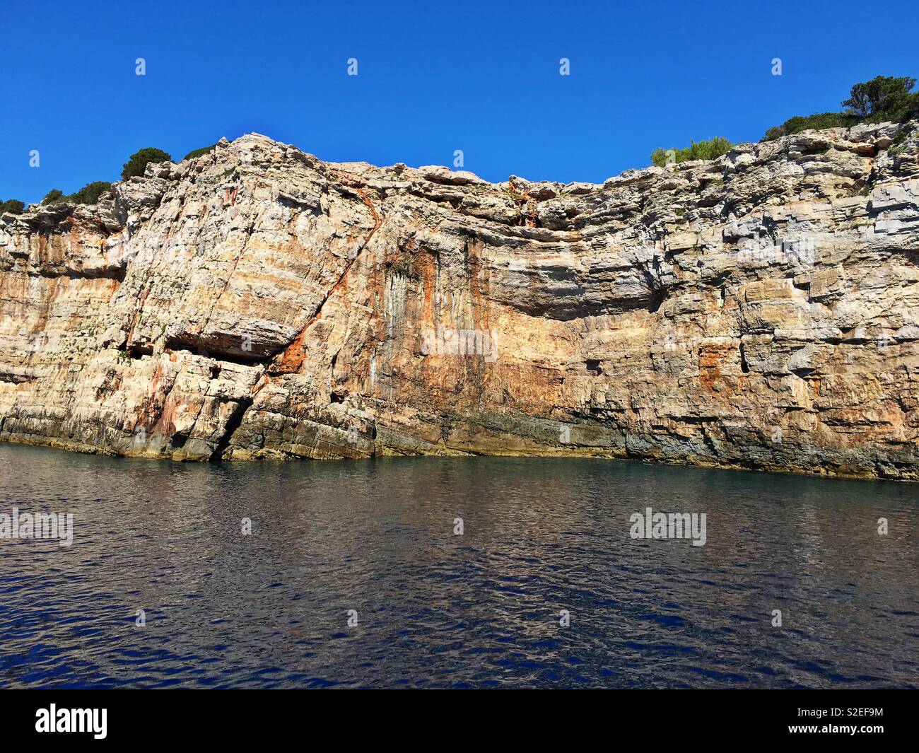 The famous cliffs on Telascica national park on Dugi Island in Croatia ...