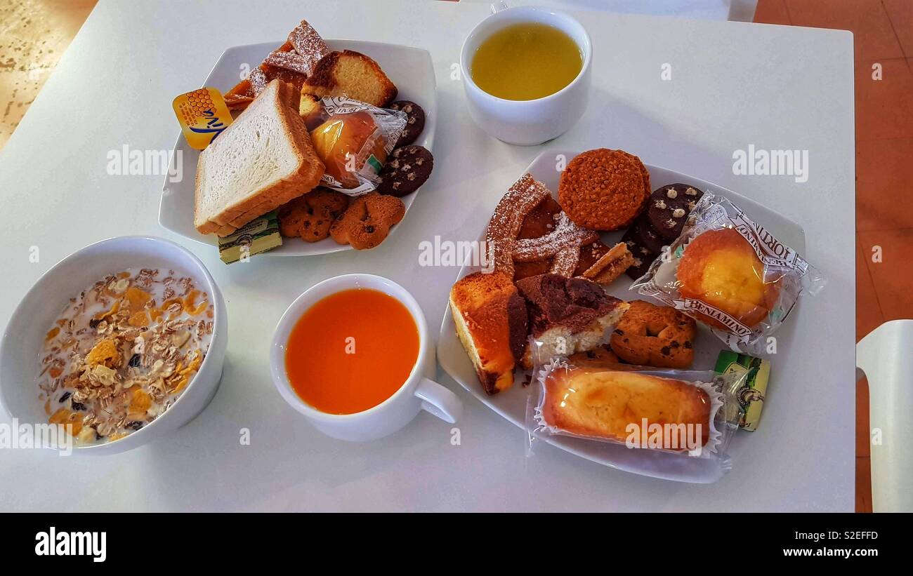 Breakfast buffet in Italy Stock Photo - Alamy