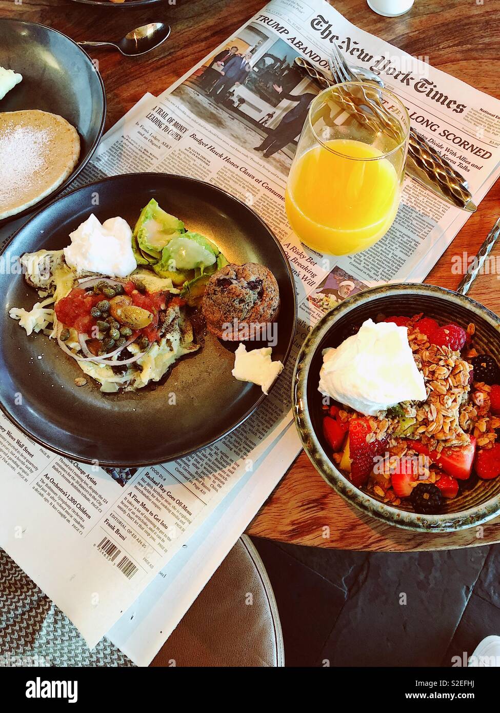 Luxury healthy breakfast at the post ranch inn, California, USA ...