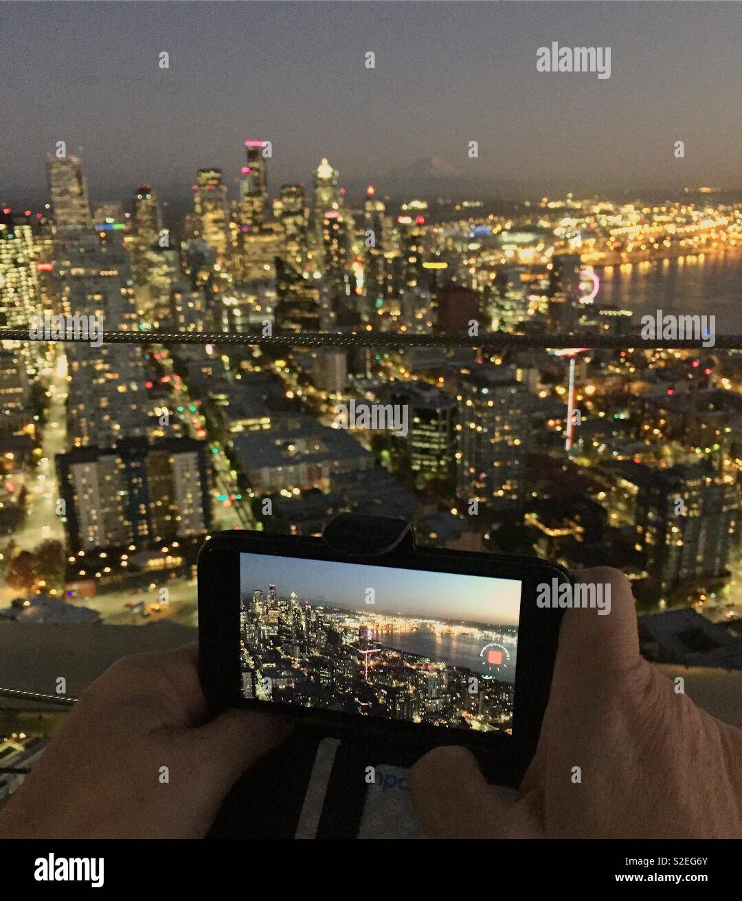 Space needle observation deck hi-res stock photography and images - Alamy