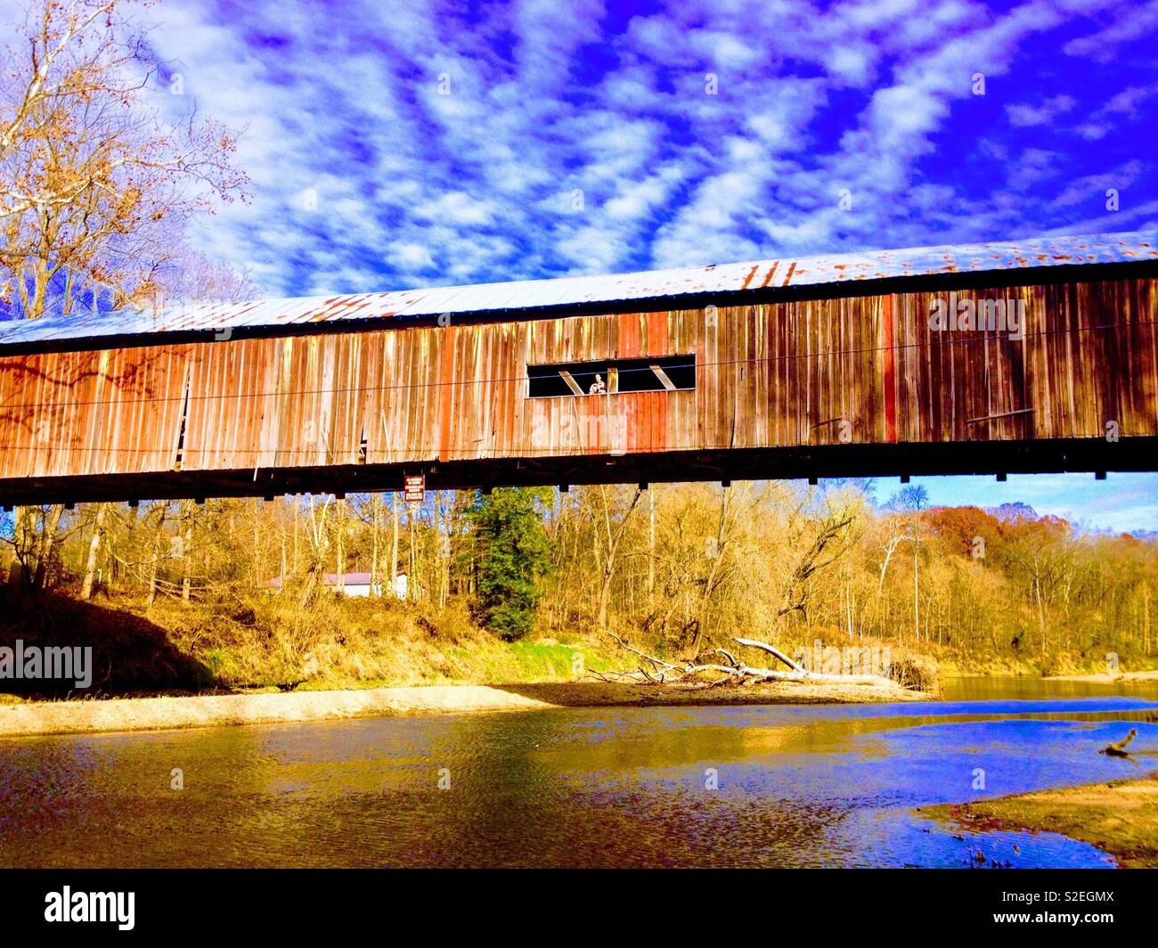 Covered bridge Parke county Indiana Stock Photo - Alamy