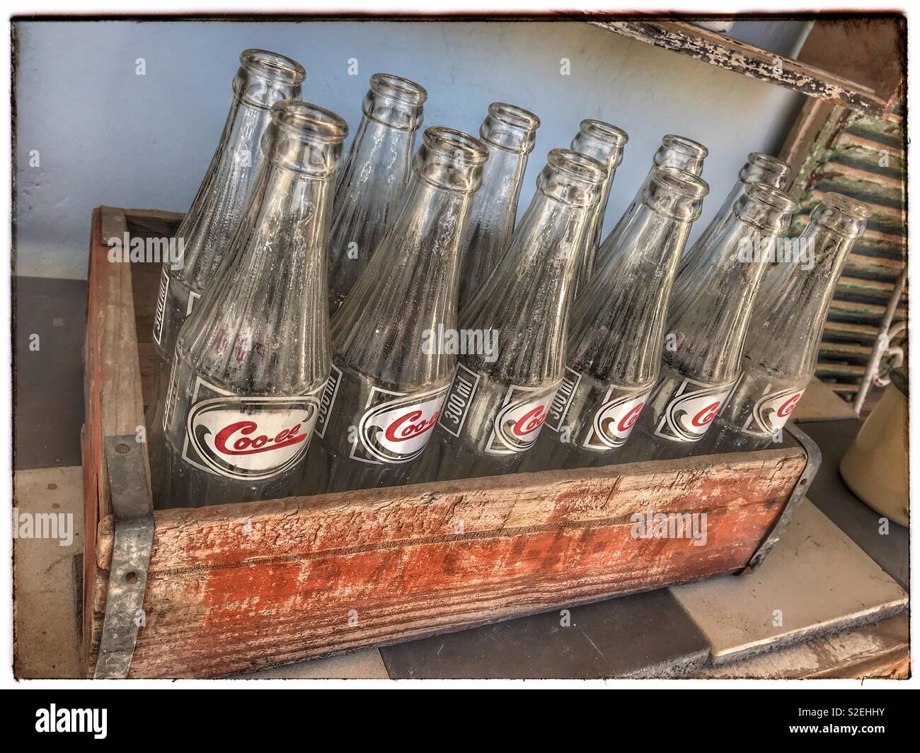 Vintage cold drink bottles Stock Photo - Alamy