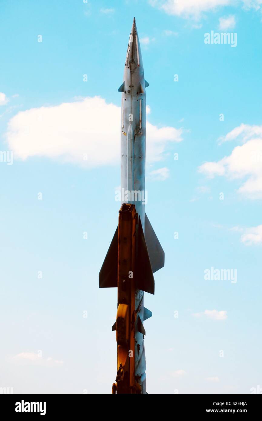 Rocket waiting for launch. Anti aircraft missile Stock Photo - Alamy
