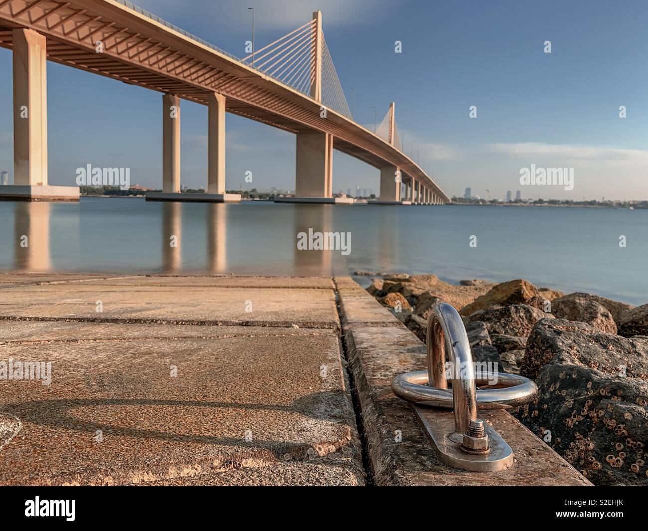 Bridge & jetty Stock Photo - Alamy