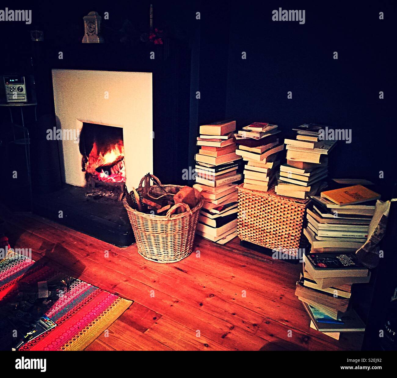 Pile Of Books By Fire High Resolution Stock Photography and Images - Alamy