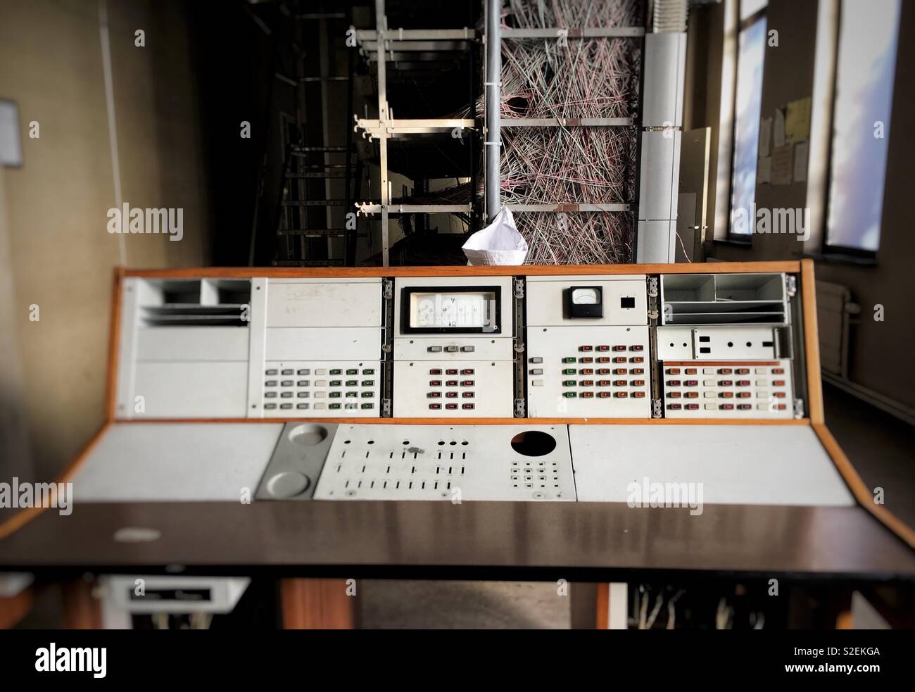 Abandoned outdated telecom network relay station for internet ...