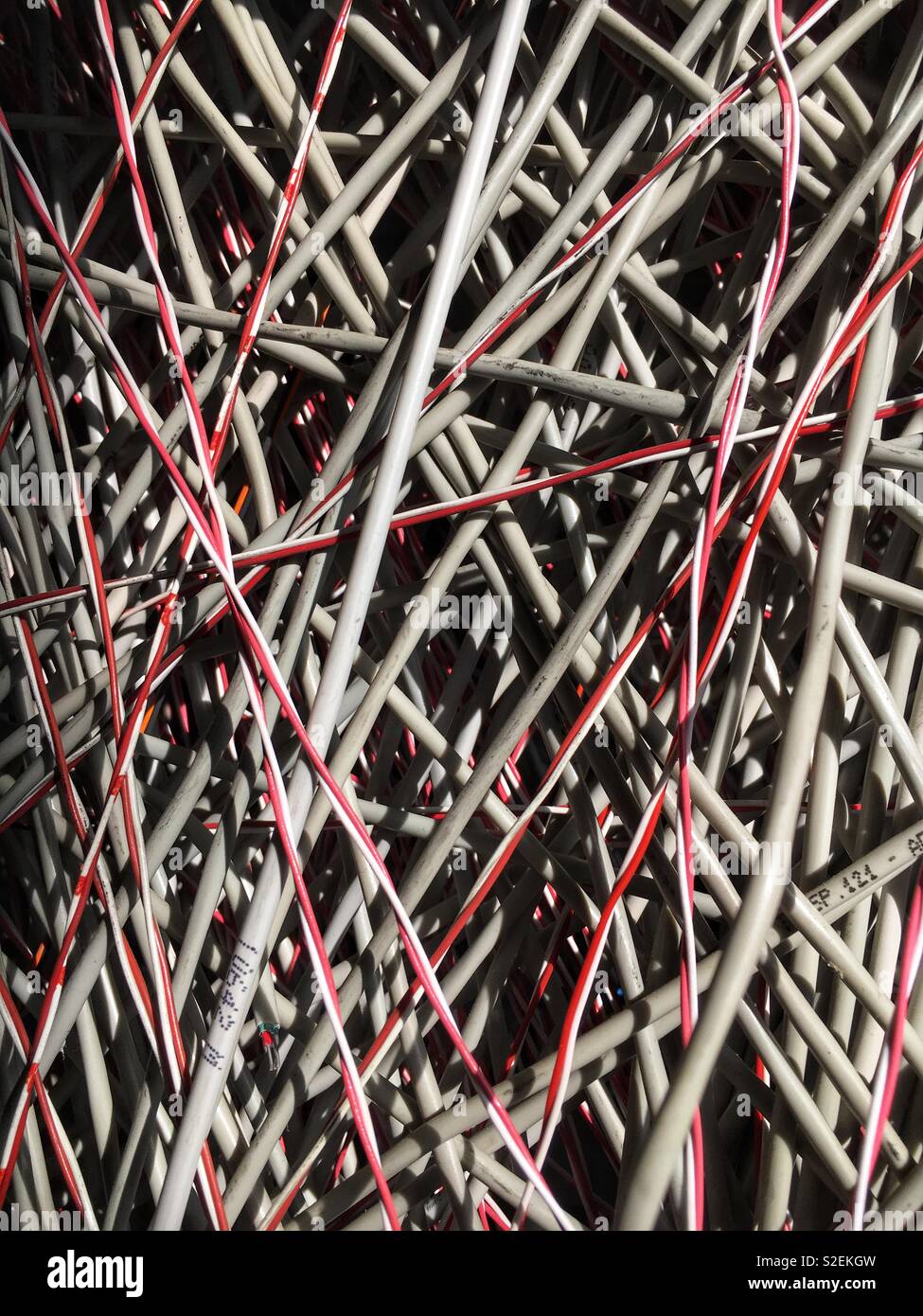 Wire mesh in an old telecom provider relay station Stock Photo - Alamy