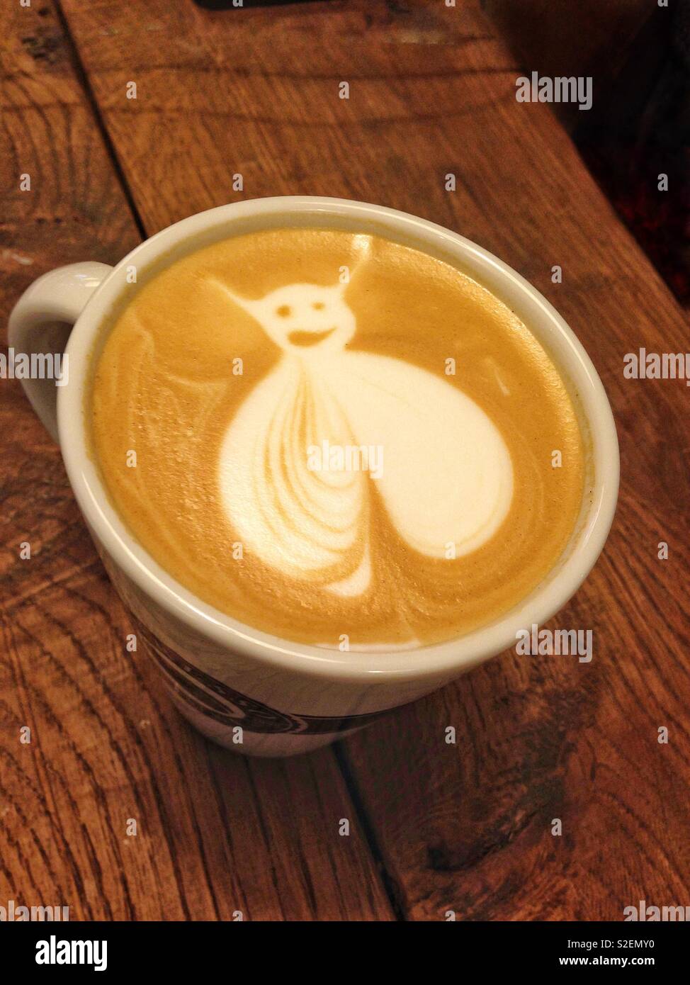 Lady Bug Capuccino Stock Photo - Alamy