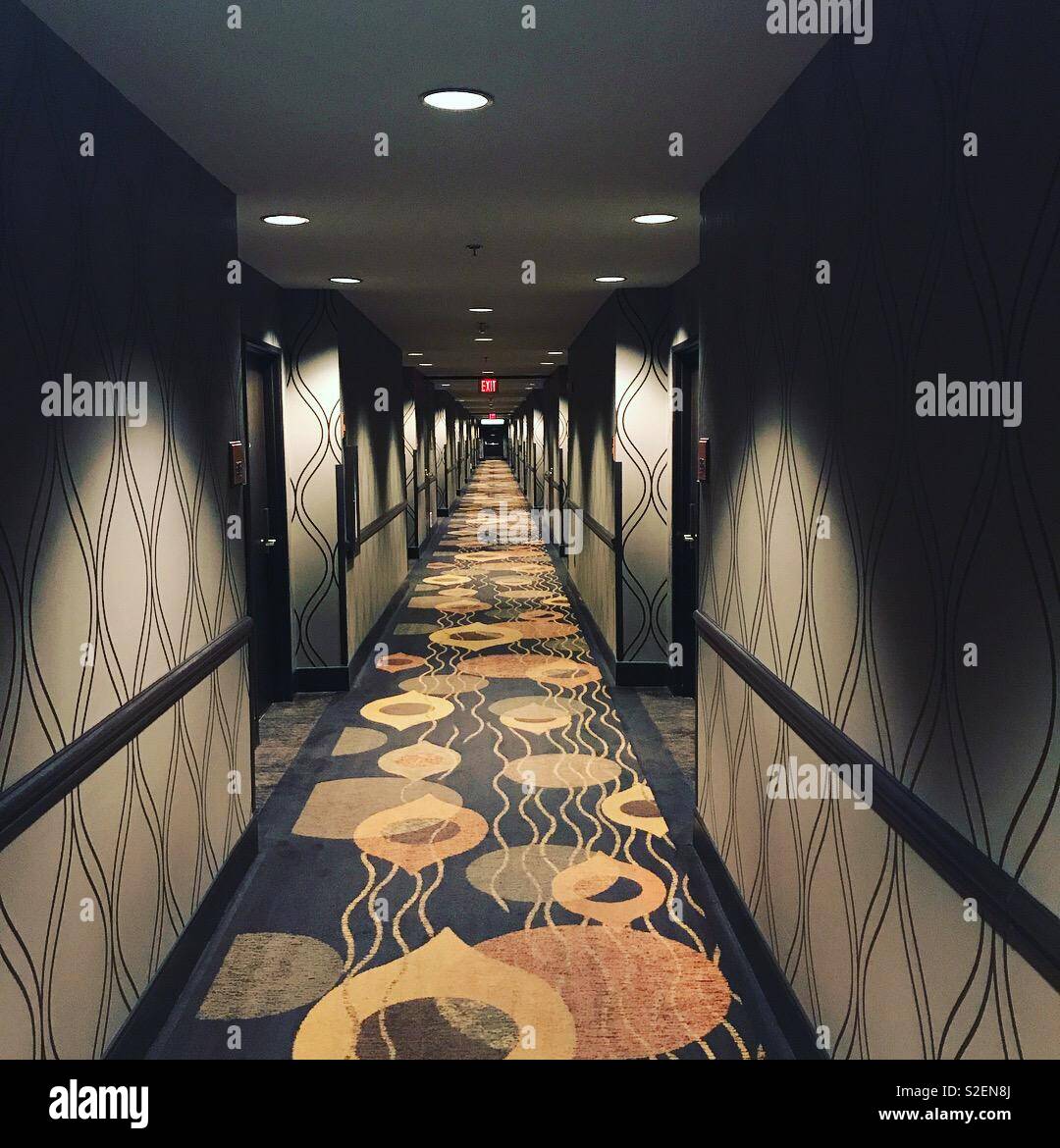 Long hotel corridor hi-res stock photography and images - Alamy