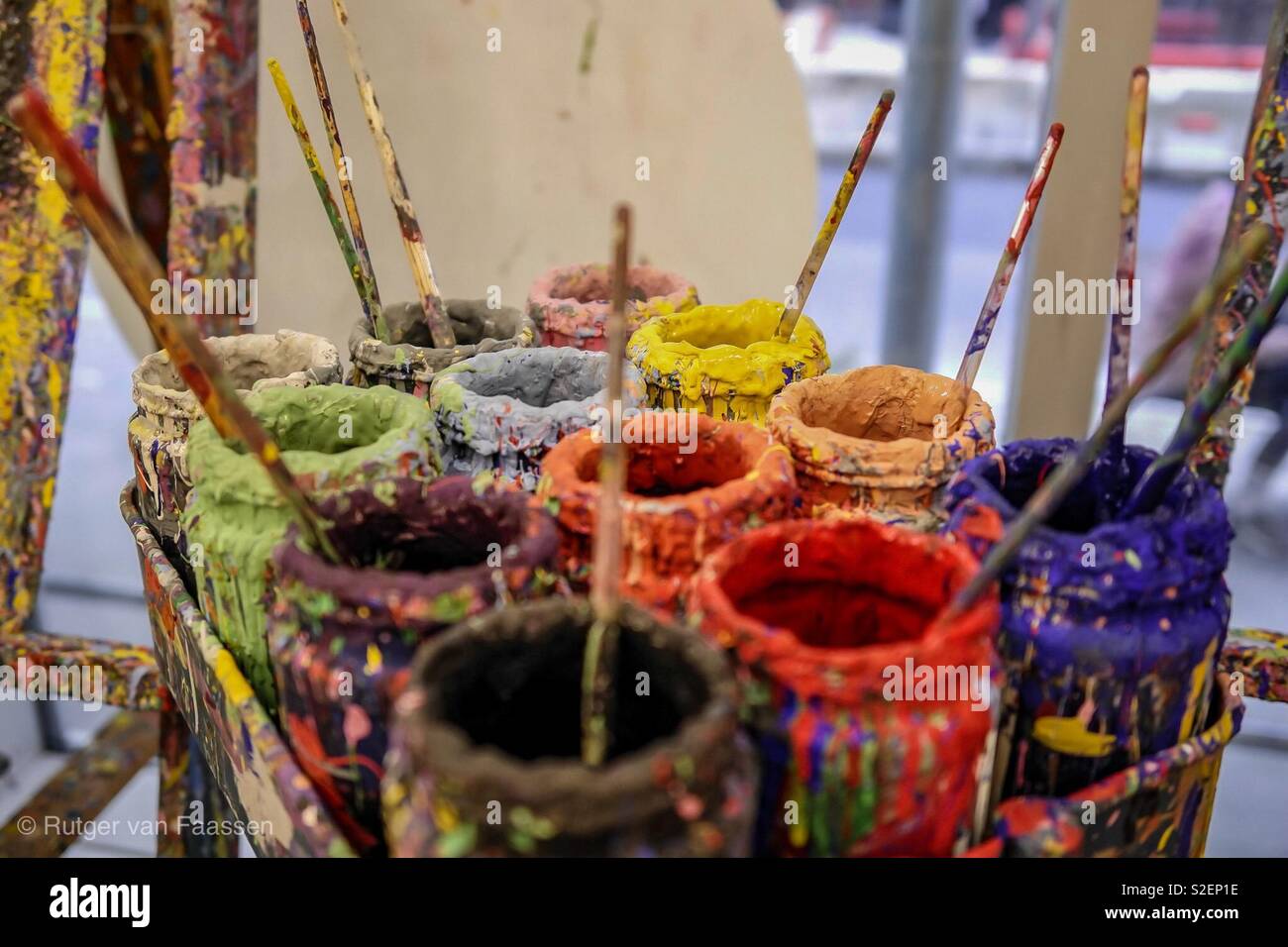 Colorful paint selection Stock Photo - Alamy