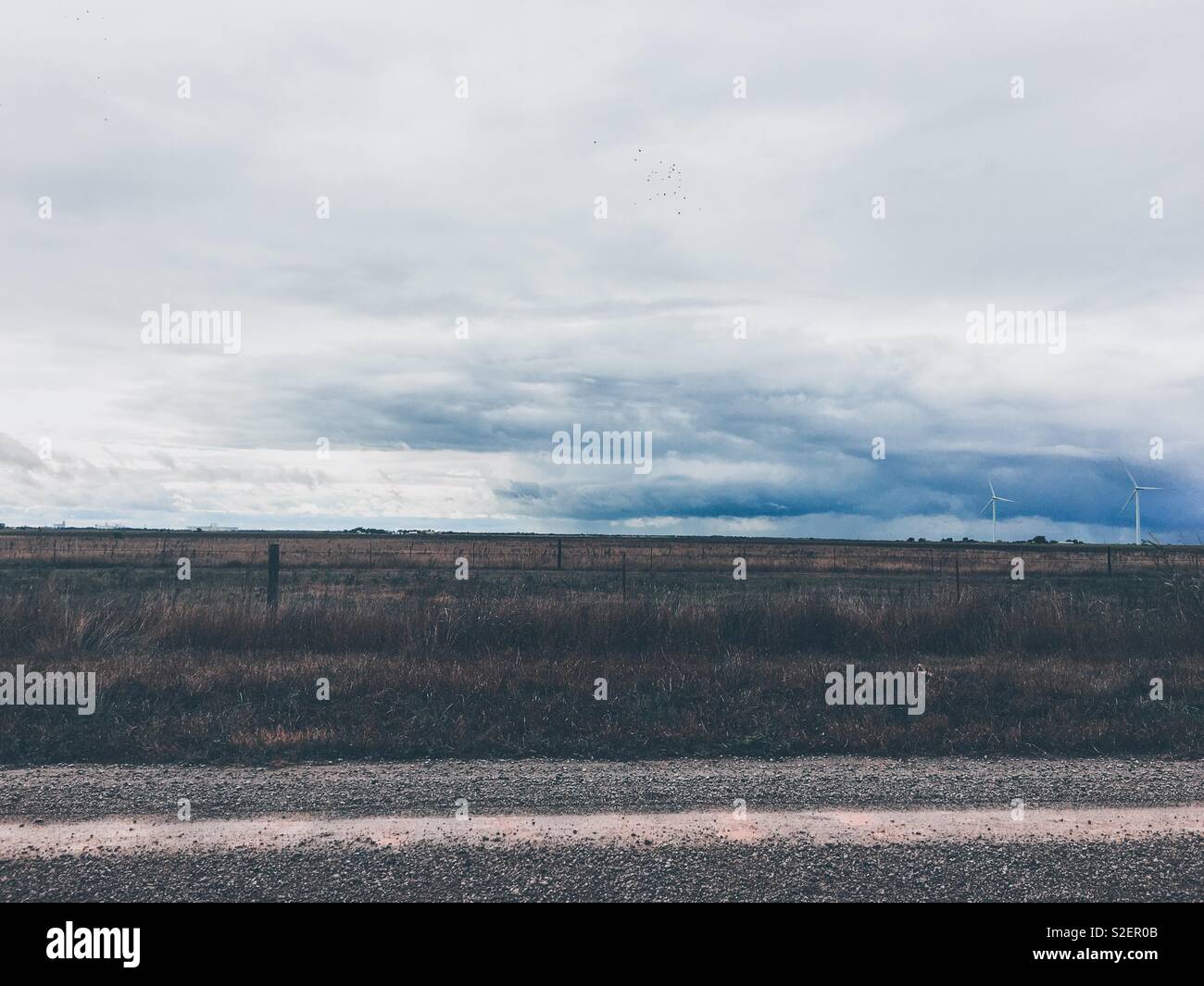 Cloudy day in the middle of no where Stock Photo - Alamy