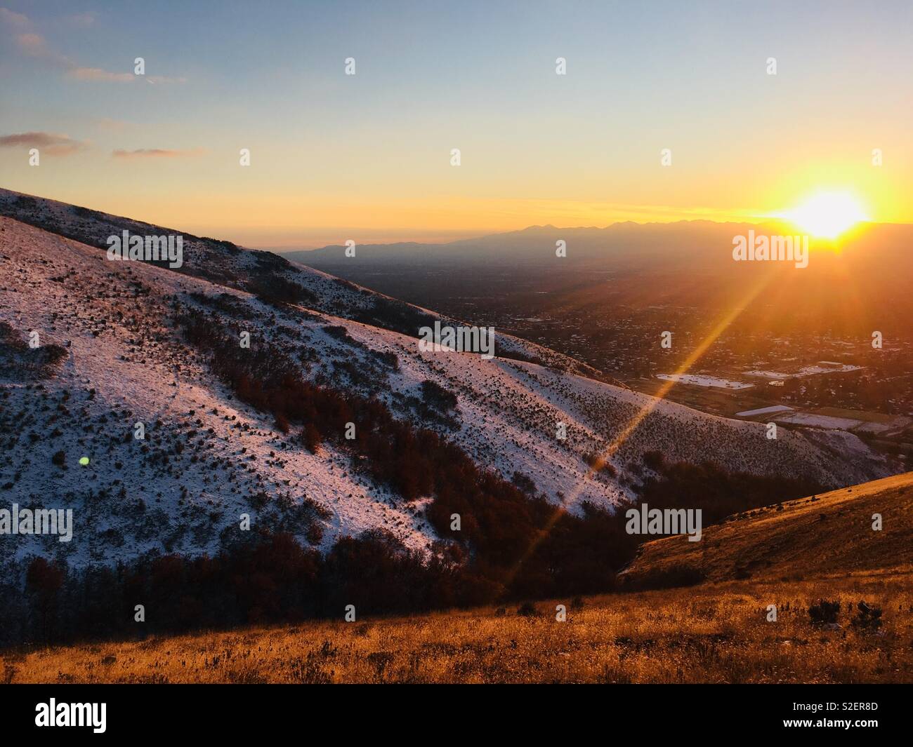 Wasatch mountains sunset utah hi-res stock photography and images - Alamy