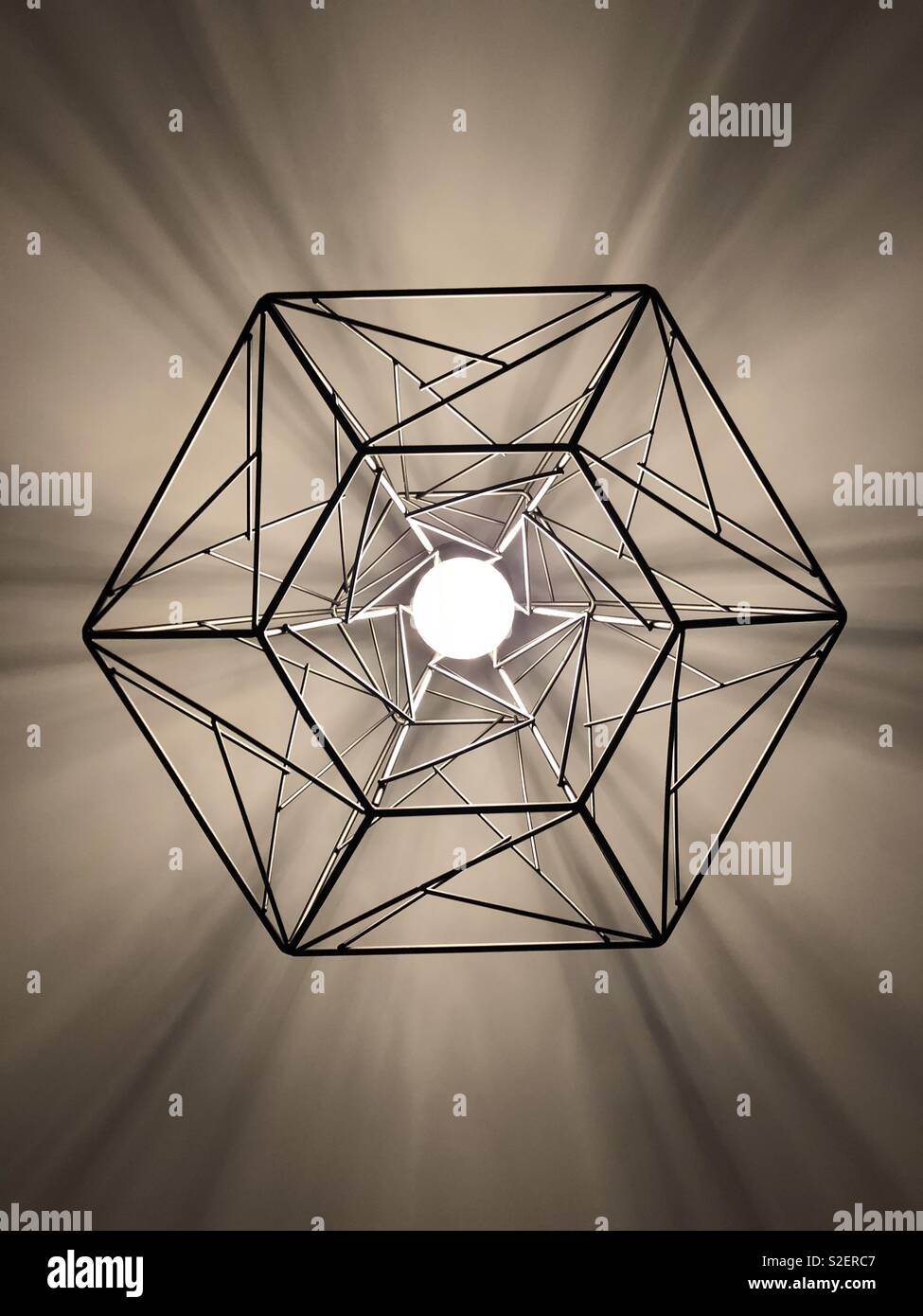 Modern geometric lamp light Stock Photo - Alamy