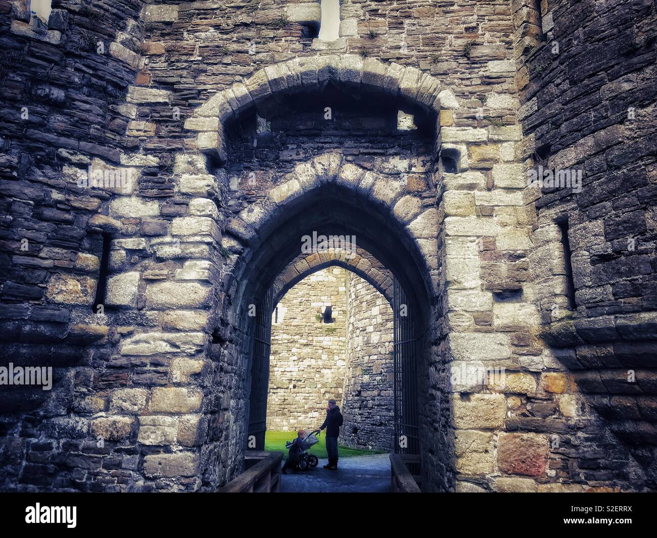 Beaumaris castle entrance hi-res stock photography and images - Alamy