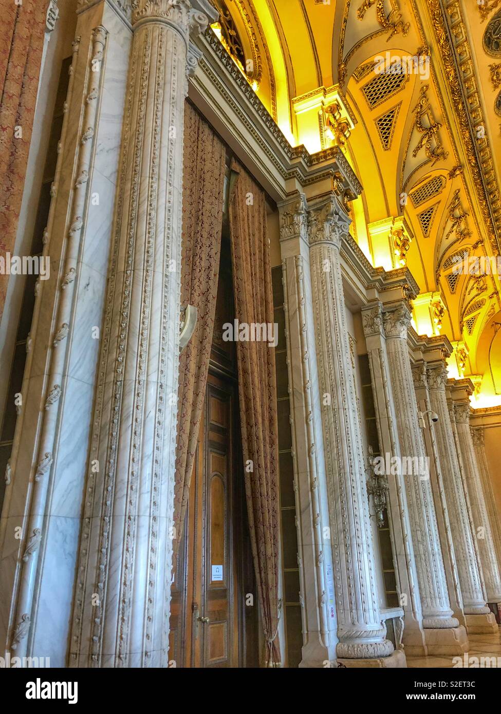 Interior view of Presidential Palace in Bucharest, Romania Stock Photo ...