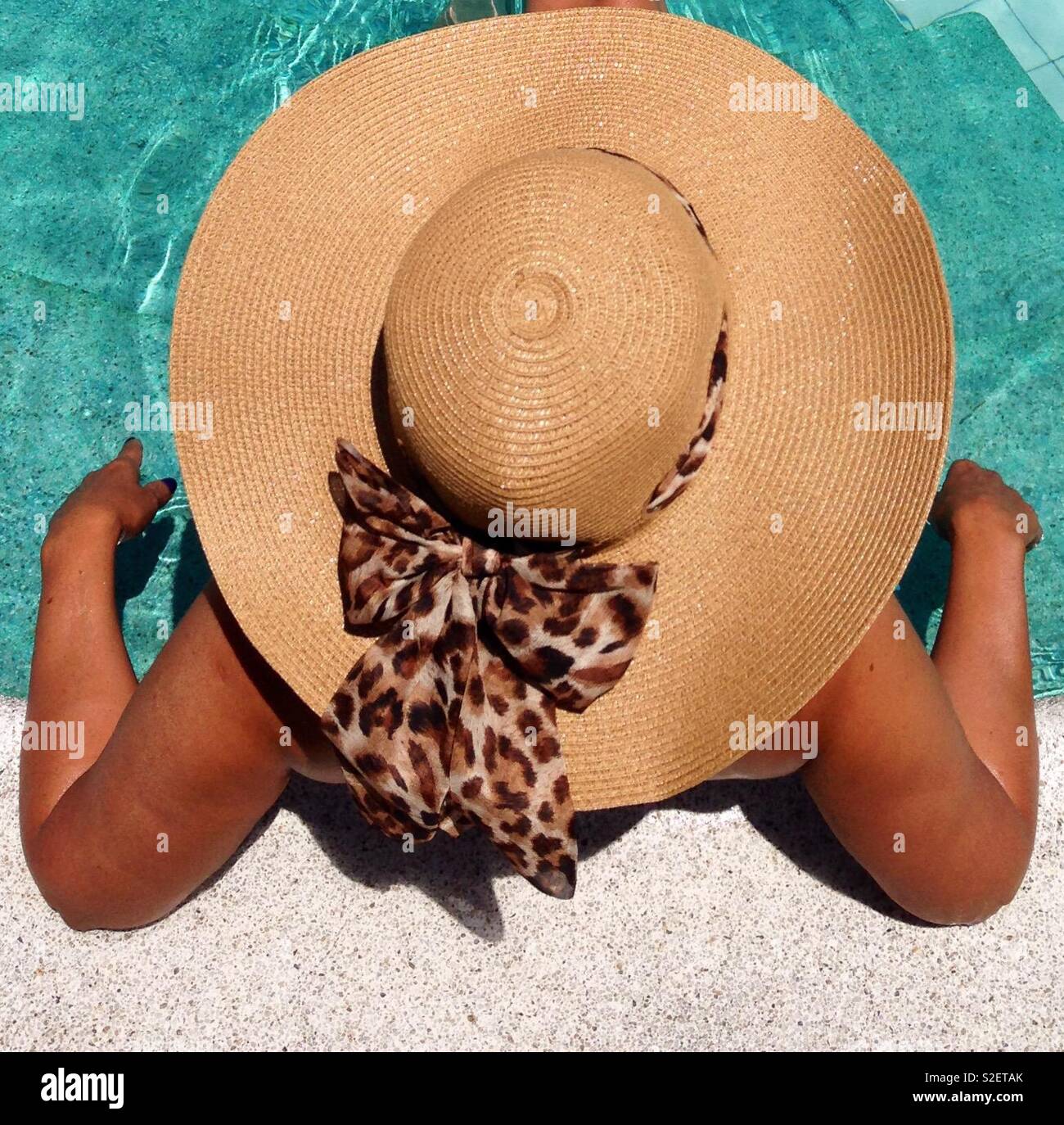 Sun tan Pool. Summer Stock Photo - Alamy