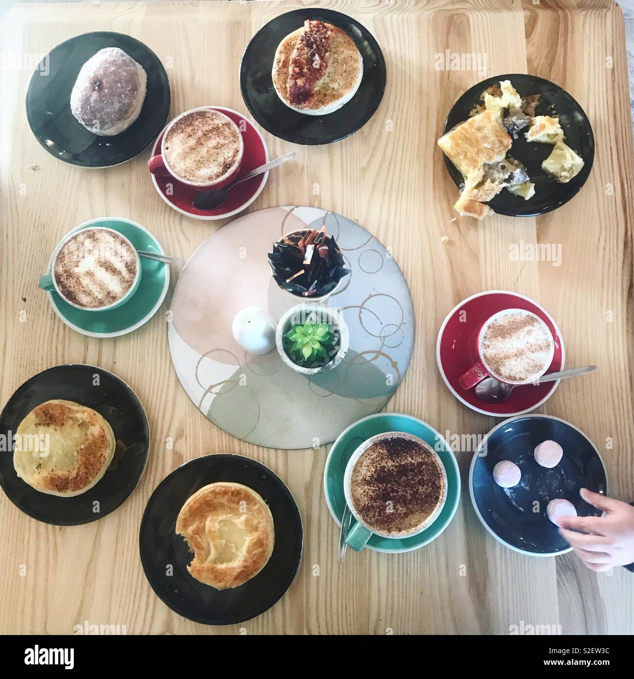 Lunch view from above Stock Photo - Alamy