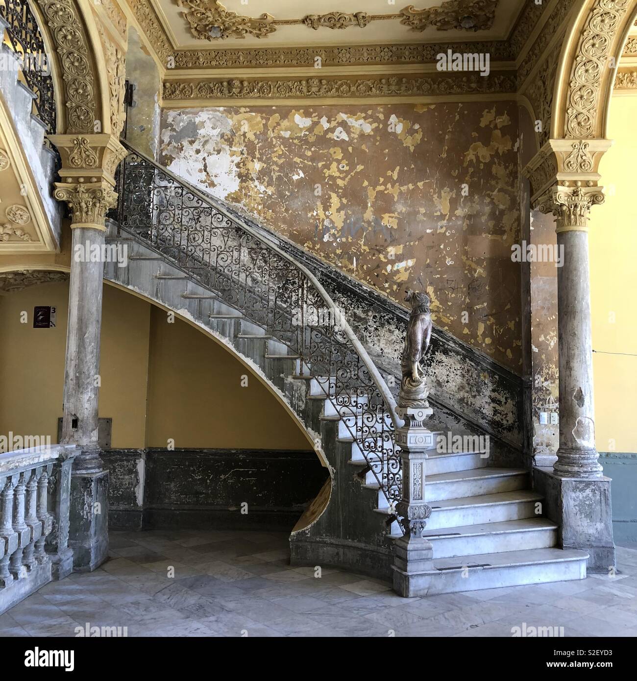The staircase leading to La Guarida restaurant, a paladar in a classic ...