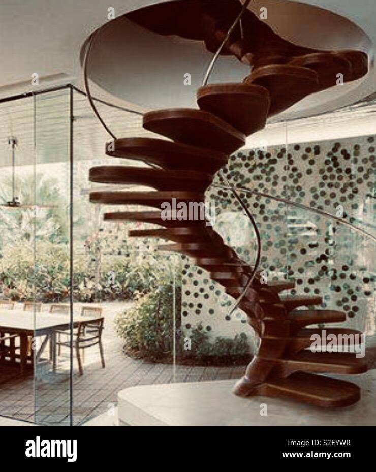 Open Air Spiral Staircase Stock Photo - Alamy