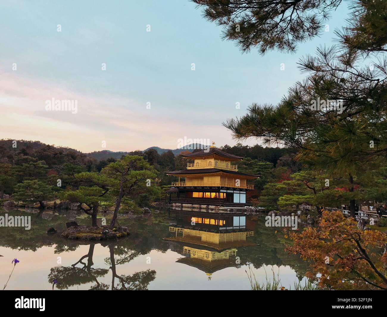 Golden shrine in Kyoto, Japan Stock Photo - Alamy