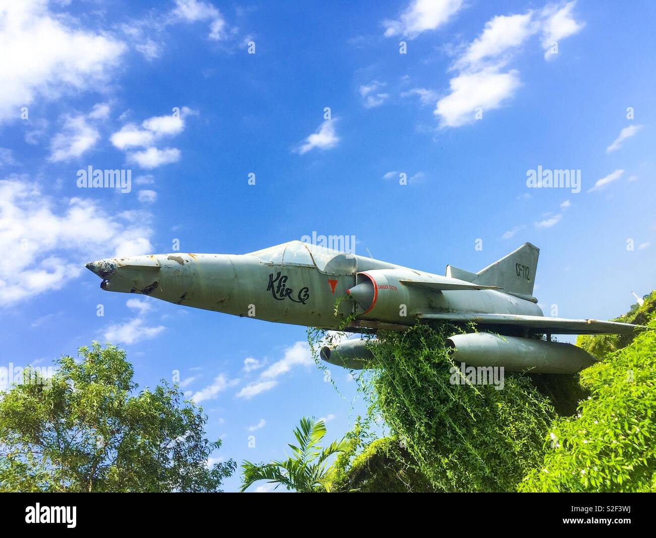 Fight jet super sonic kfir jet damage in the war Srilanka Stock Photo ...
