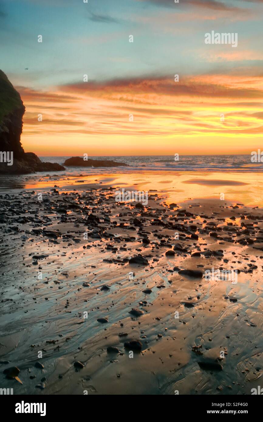 Beach Sunset 5 Stock Photo - Alamy