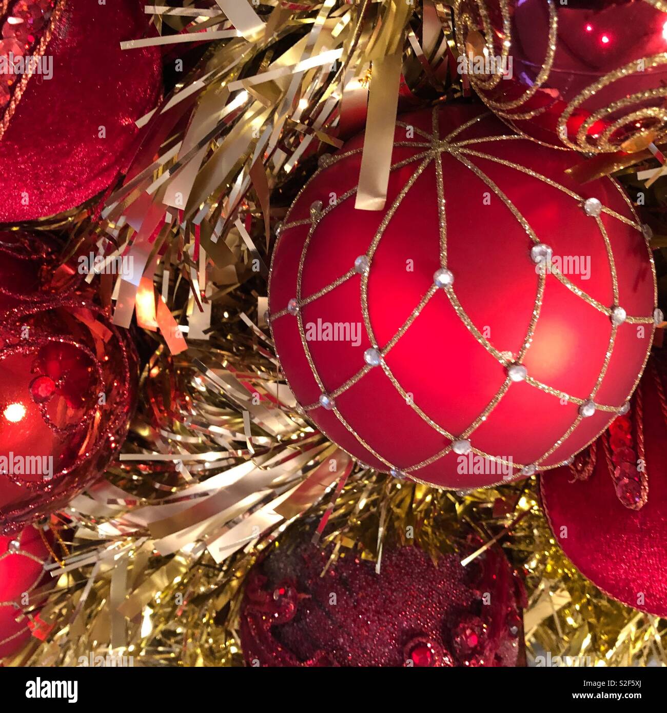Christmas Decorations Close Up Stock Photo - Alamy