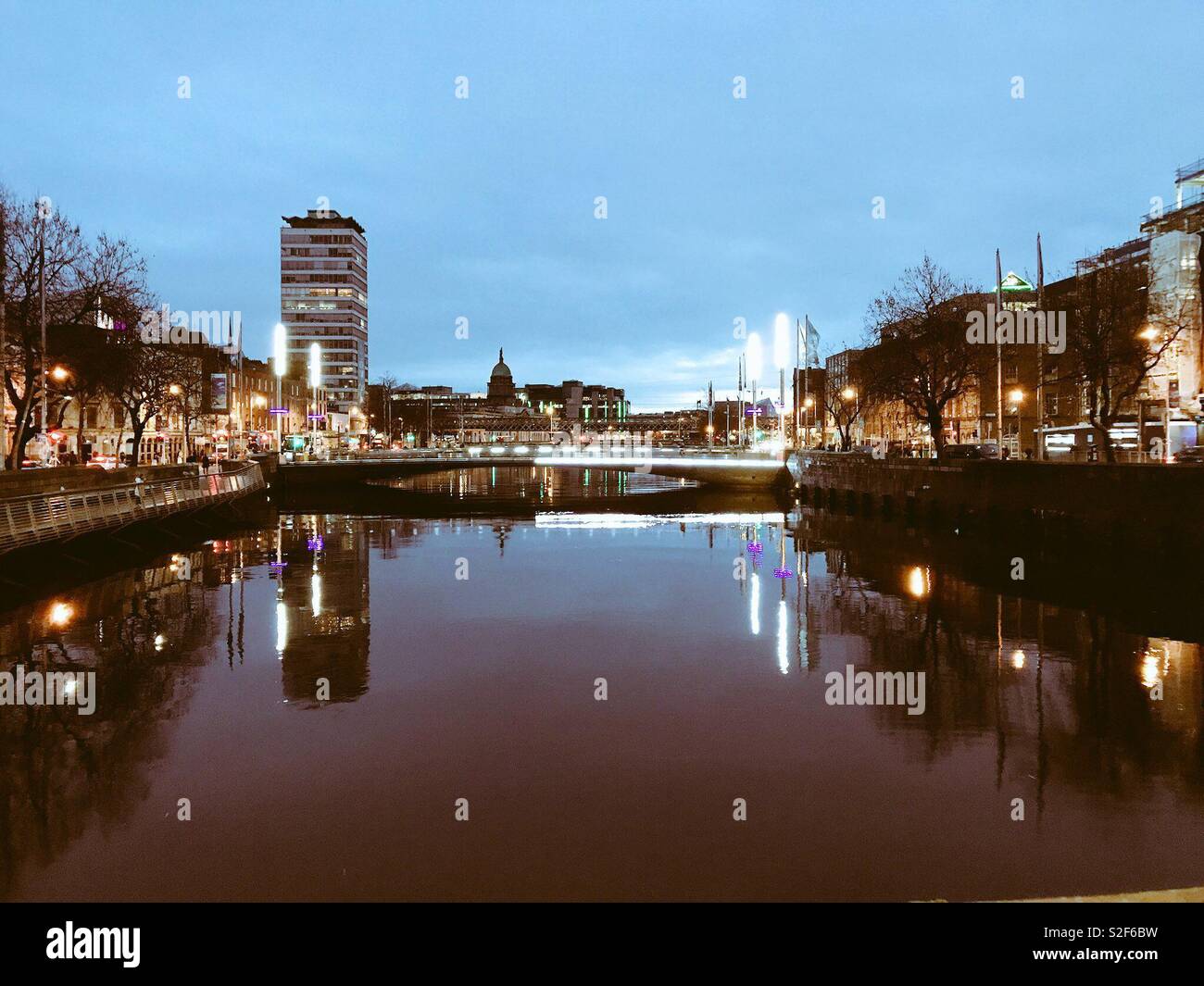 Morning Dublin Town Stock Photo - Alamy