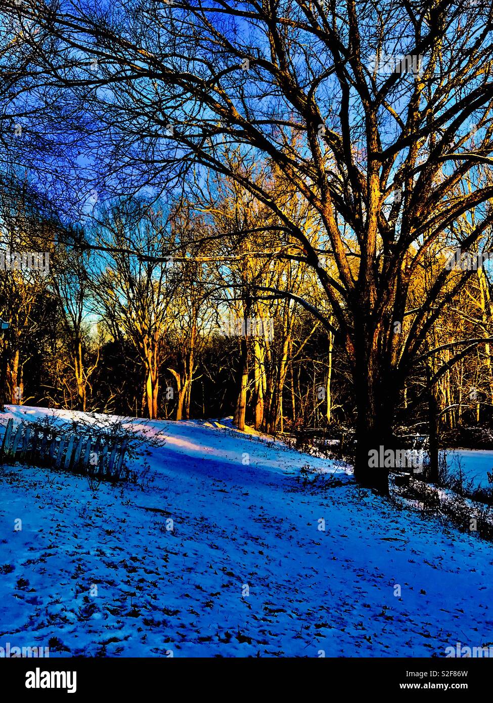 Cold country scene Stock Photo - Alamy