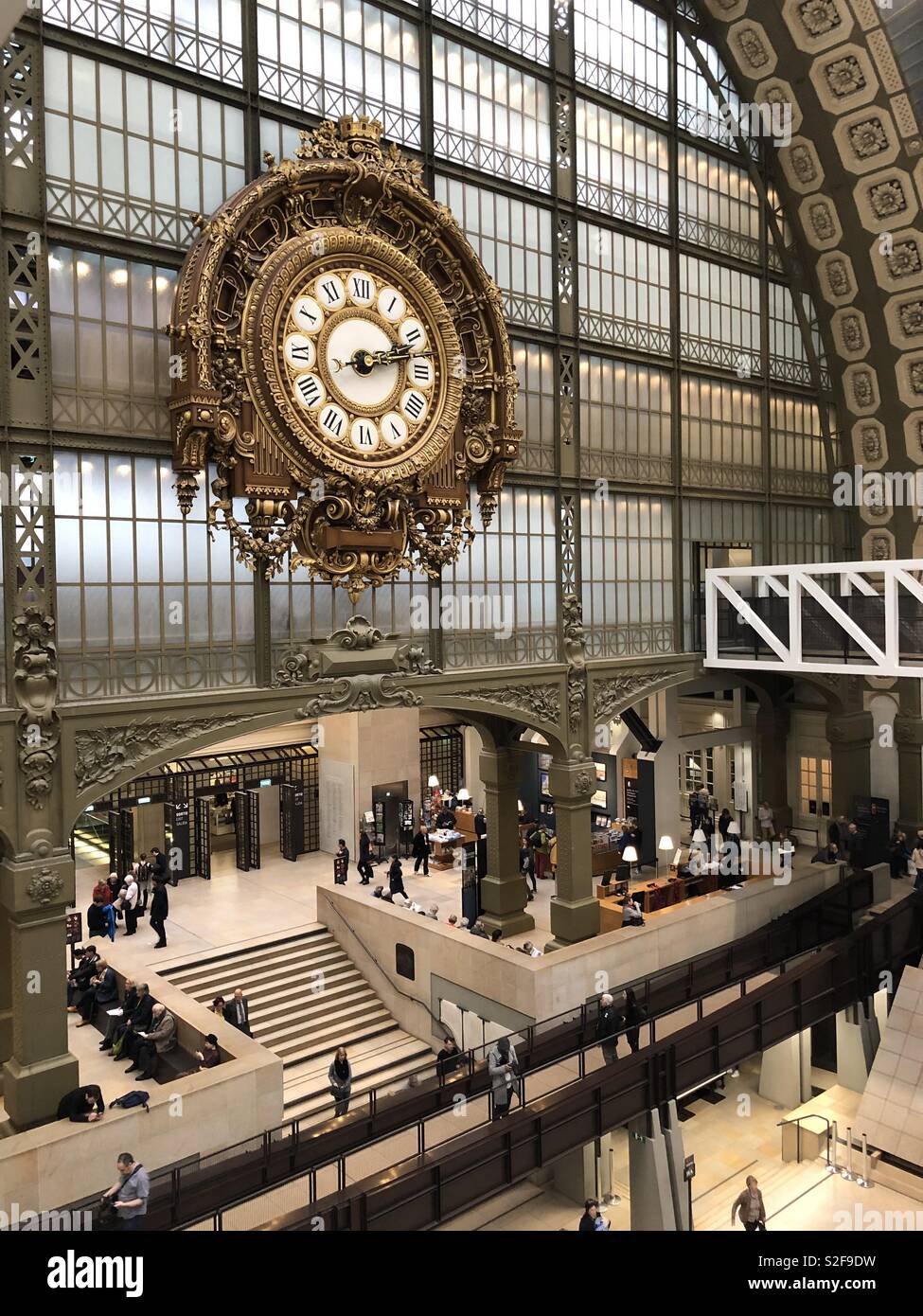 Interior shot at the Musee d’Orsay, Paris, France featuring on of the ...