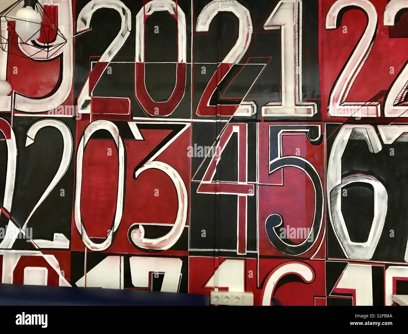 Numbers red white hi-res stock photography and images - Alamy