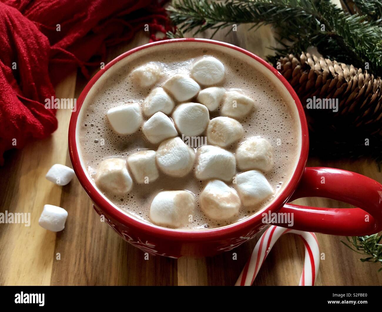 Hot cocoa with marshmallows Stock Photo - Alamy