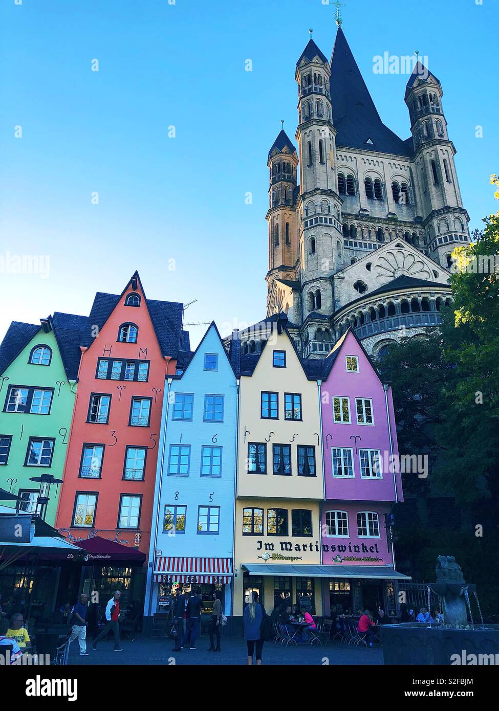 Colourful houses of Cologne old town, Germany Stock Photo - Alamy
