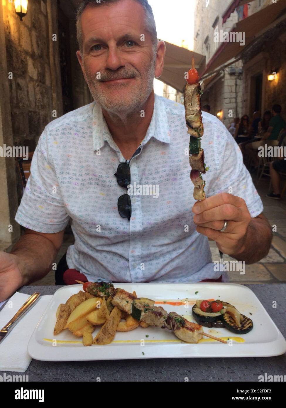 Man And Kebab Stock Photo - Alamy