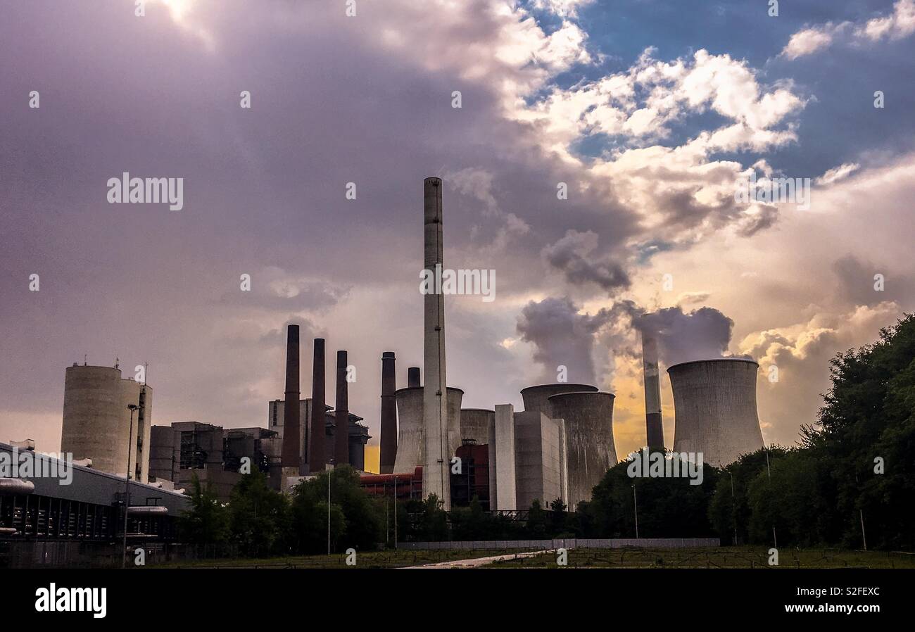 German coal Fired power station Stock Photo - Alamy