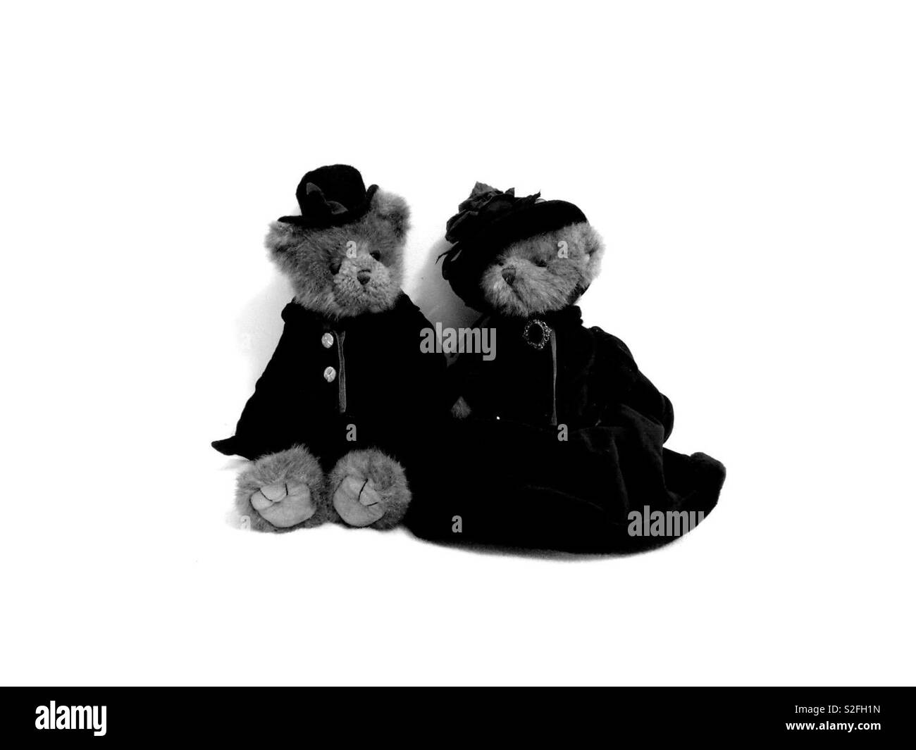 Two vintage teddies Stock Photo - Alamy