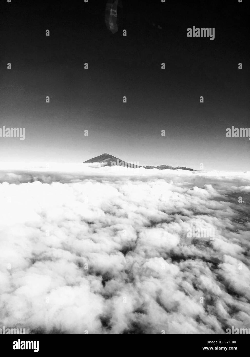 Aerial view of Mount Teide Volcano. Mount Teide is a volcano on ...