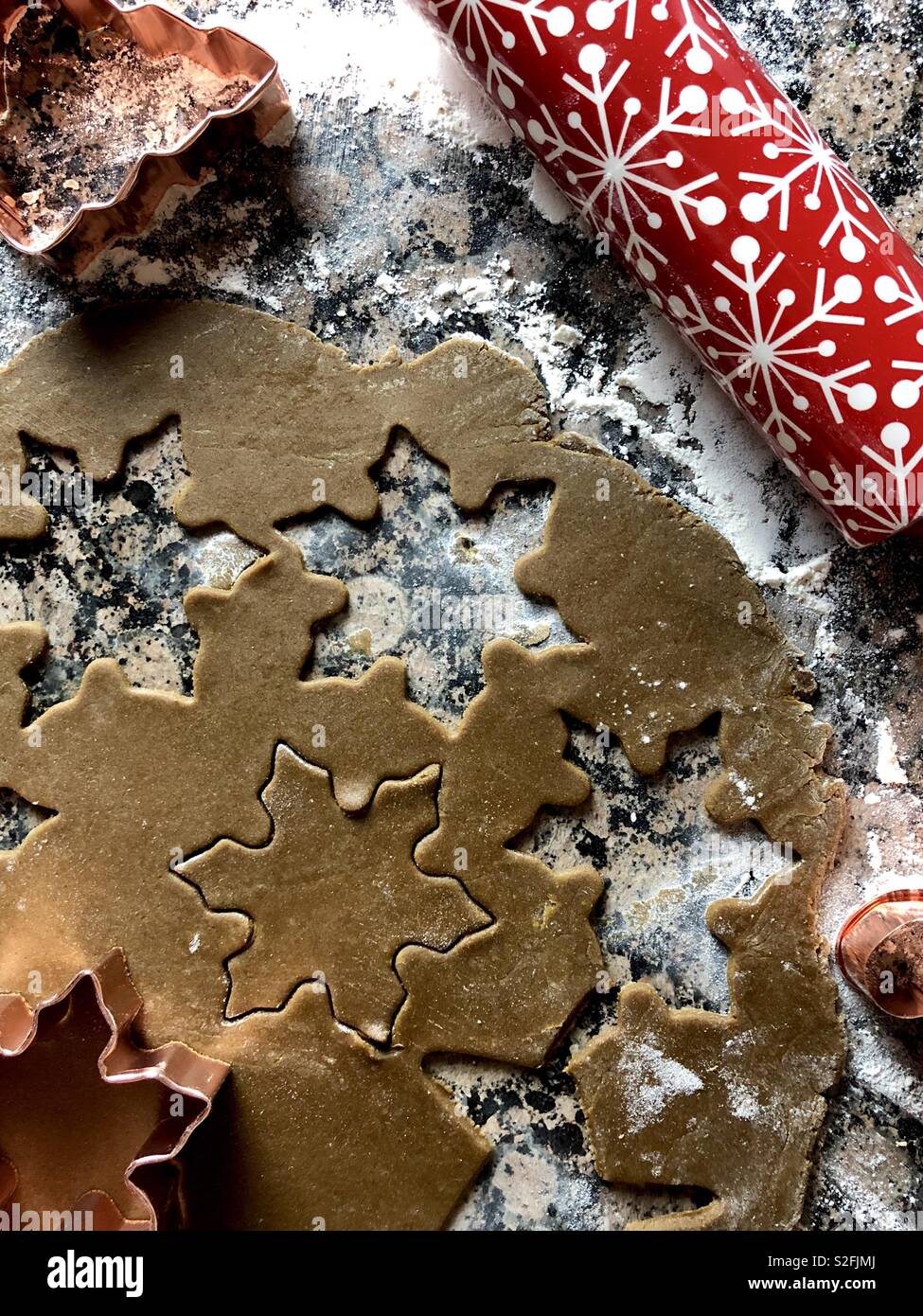 Gingerbread cookie making Stock Photo - Alamy