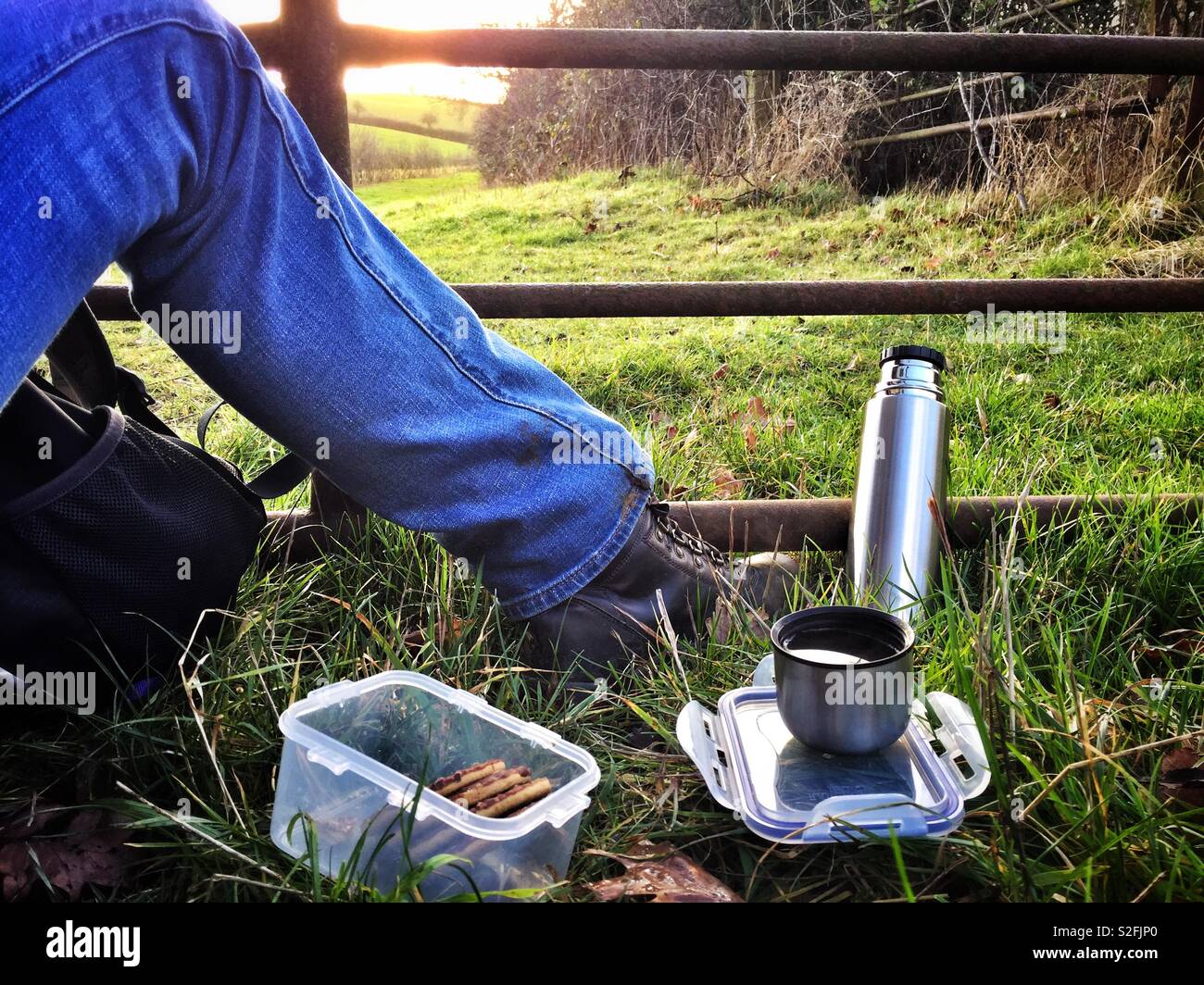 Walking with coffee sun hi-res stock photography and images - Alamy