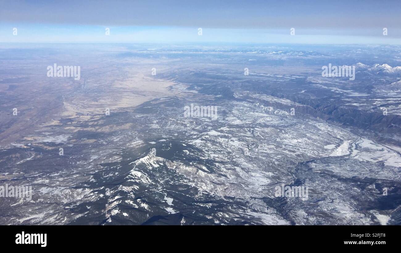 Aerial view of mountains and national forest in Colorado, USA Stock ...