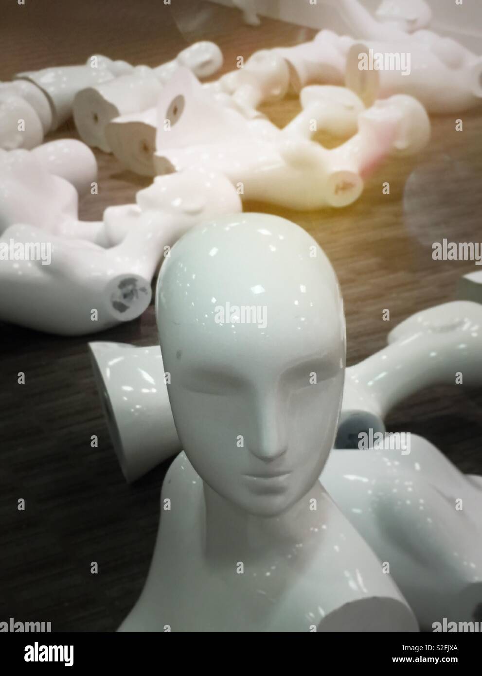 Manikin Head and parts in a pile, United States Stock Photo - Alamy