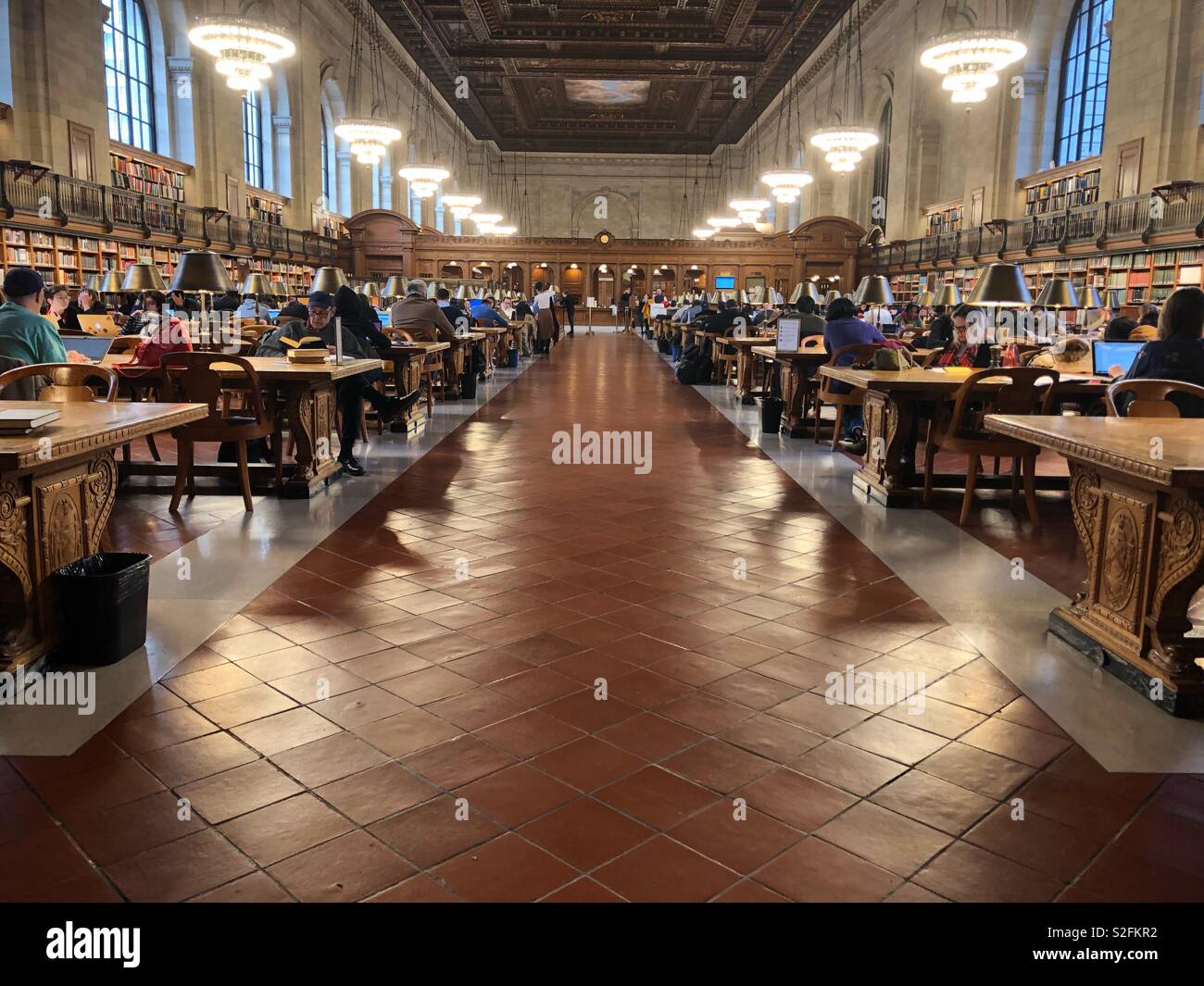 NEw York Public Library main reading room in New York City Stock Photo ...
