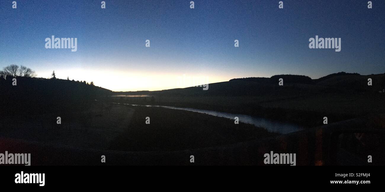 Winter sunset over the Whiteadder River Stock Photo - Alamy