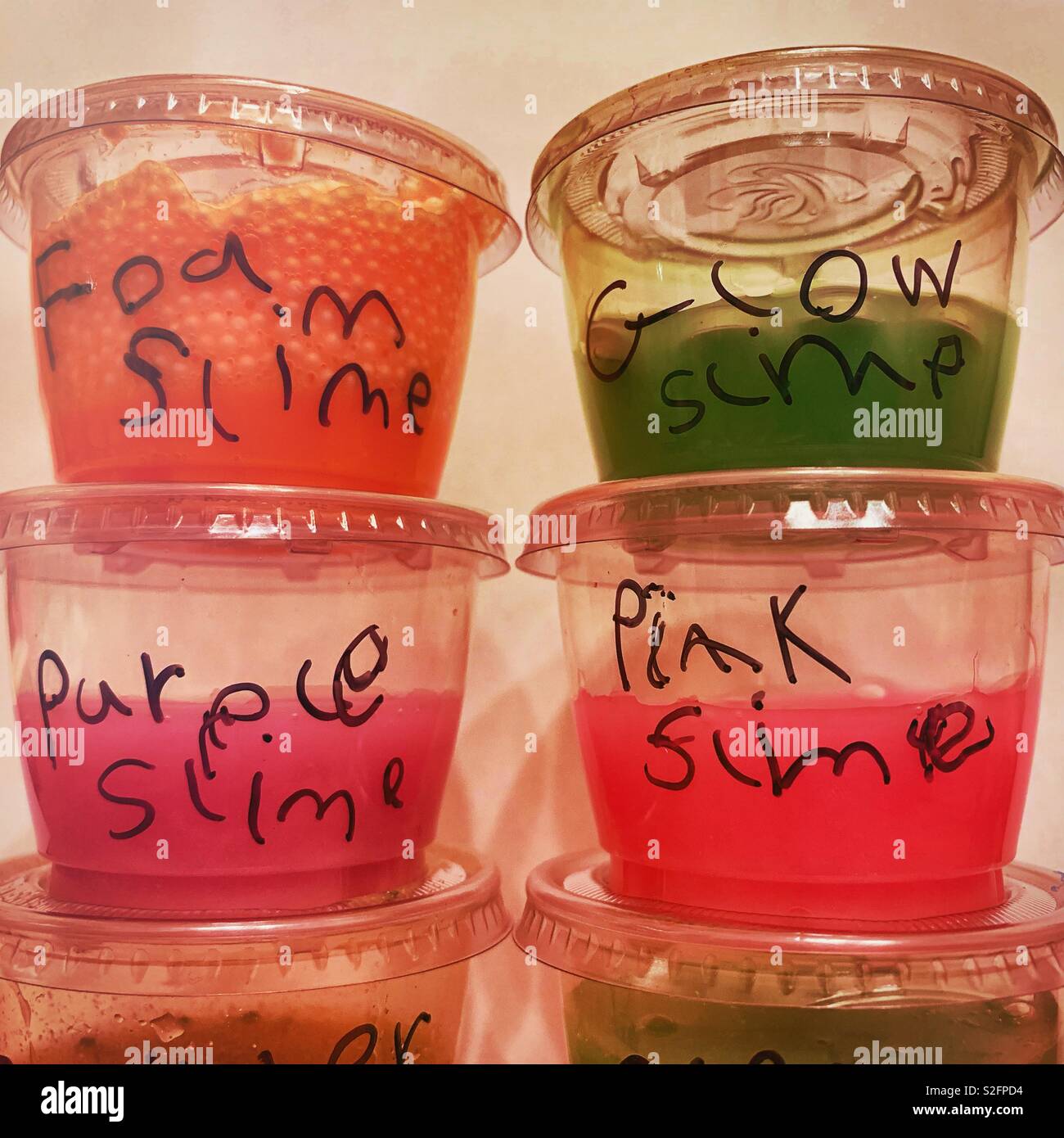 Slime made by young child Stock Photo - Alamy