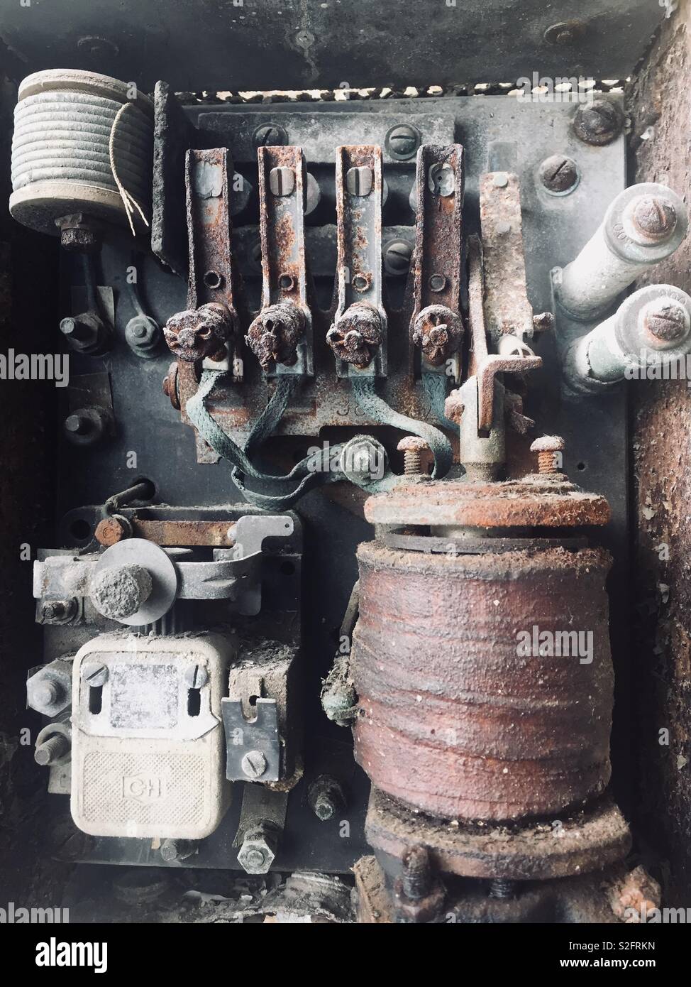 Old rust power transformer hi-res stock photography and images - Alamy