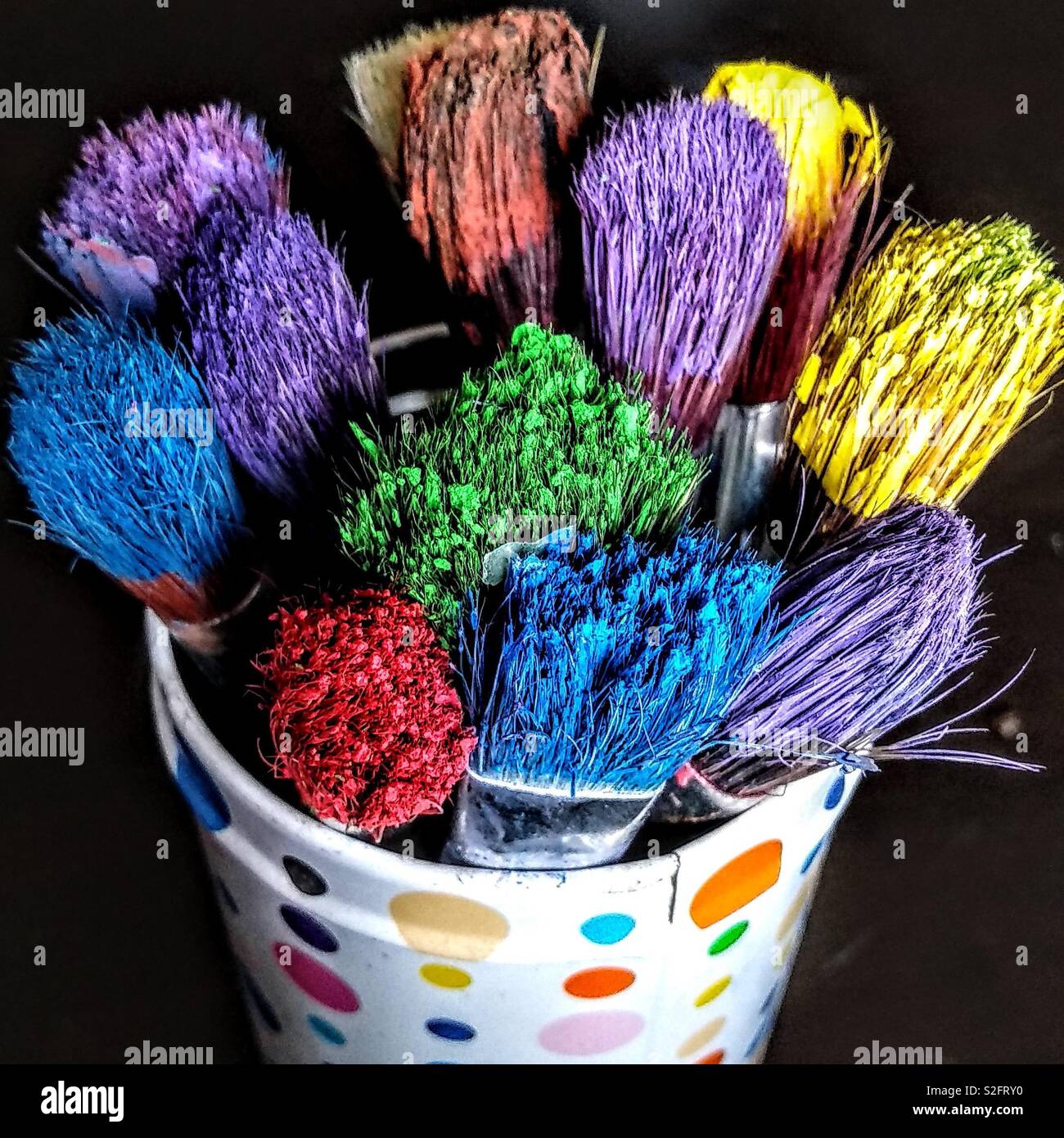 Colourful paint brushes Stock Photo - Alamy