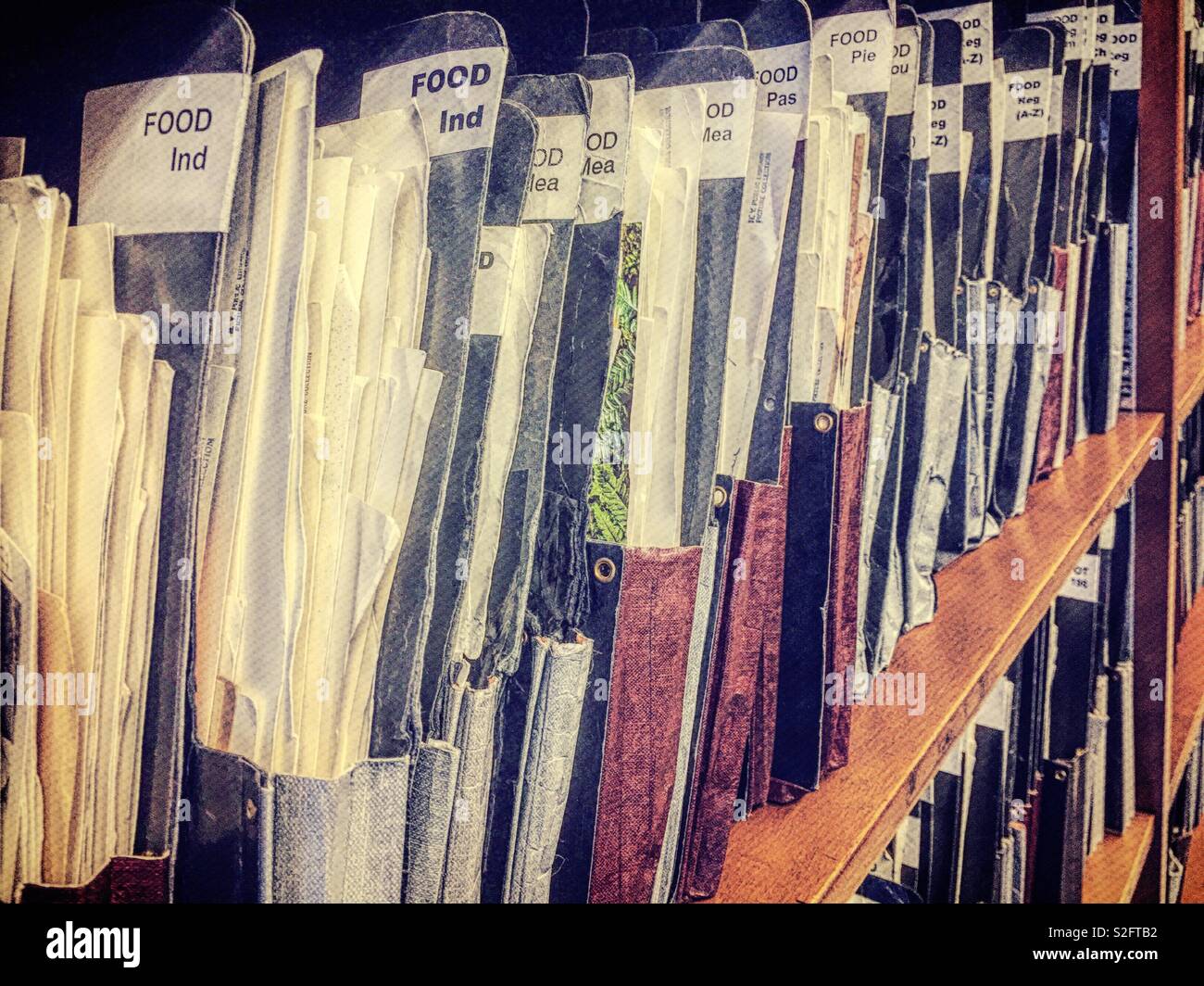 File folders on a shelf still life, United States Stock Photo - Alamy
