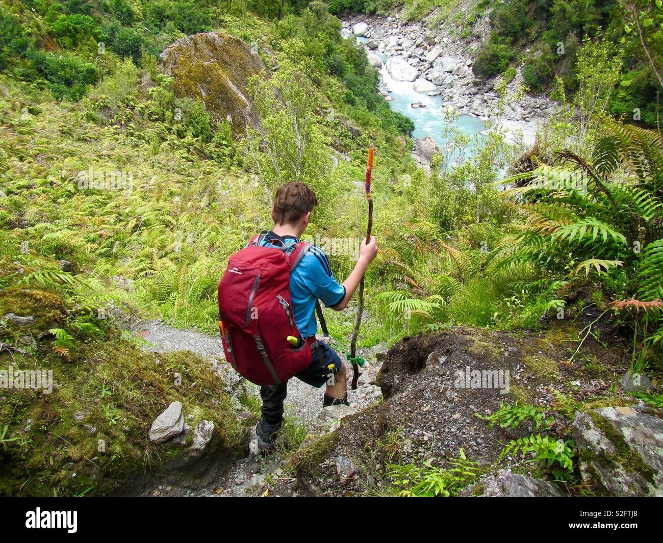 Tramping in New Zealand Stock Photo - Alamy