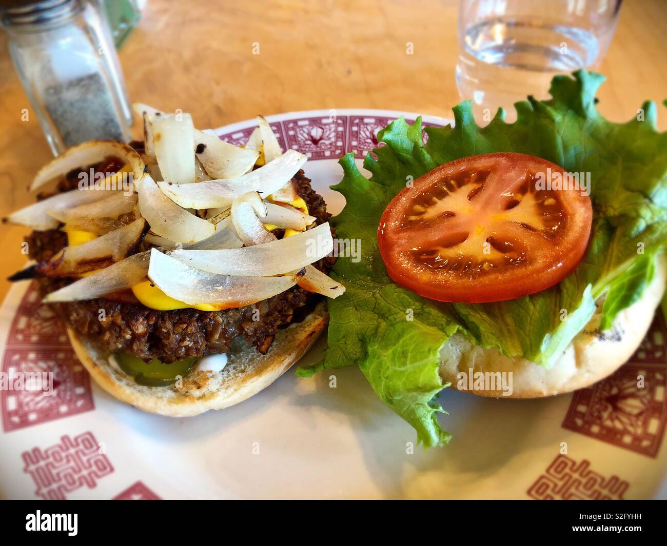 Open faced hamburger hi-res stock photography and images - Alamy