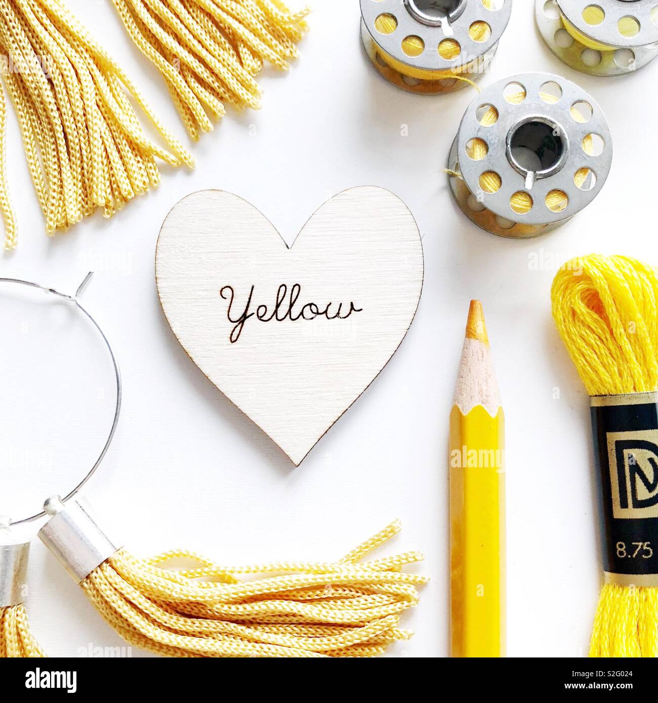 Sunshine Yellow Heart Stock Photo - Alamy